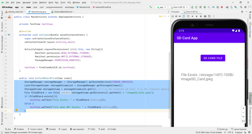 How To Access External Sd Card Folder From Your Android App Android 12 Api 32 Programmerworld