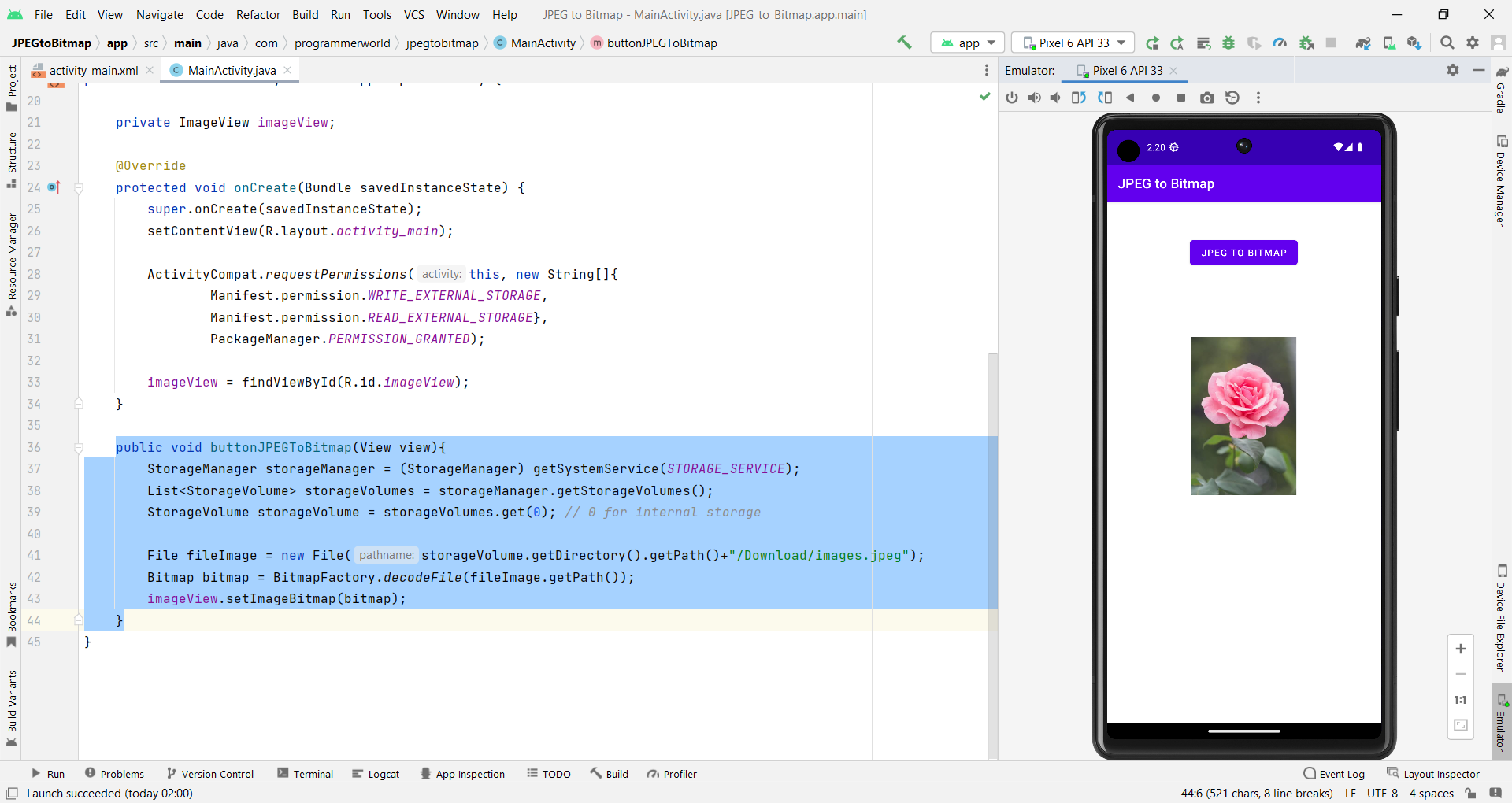 How To Open And Convert A Jpeg File From Download Folder Into Bitmap In Your Android App
