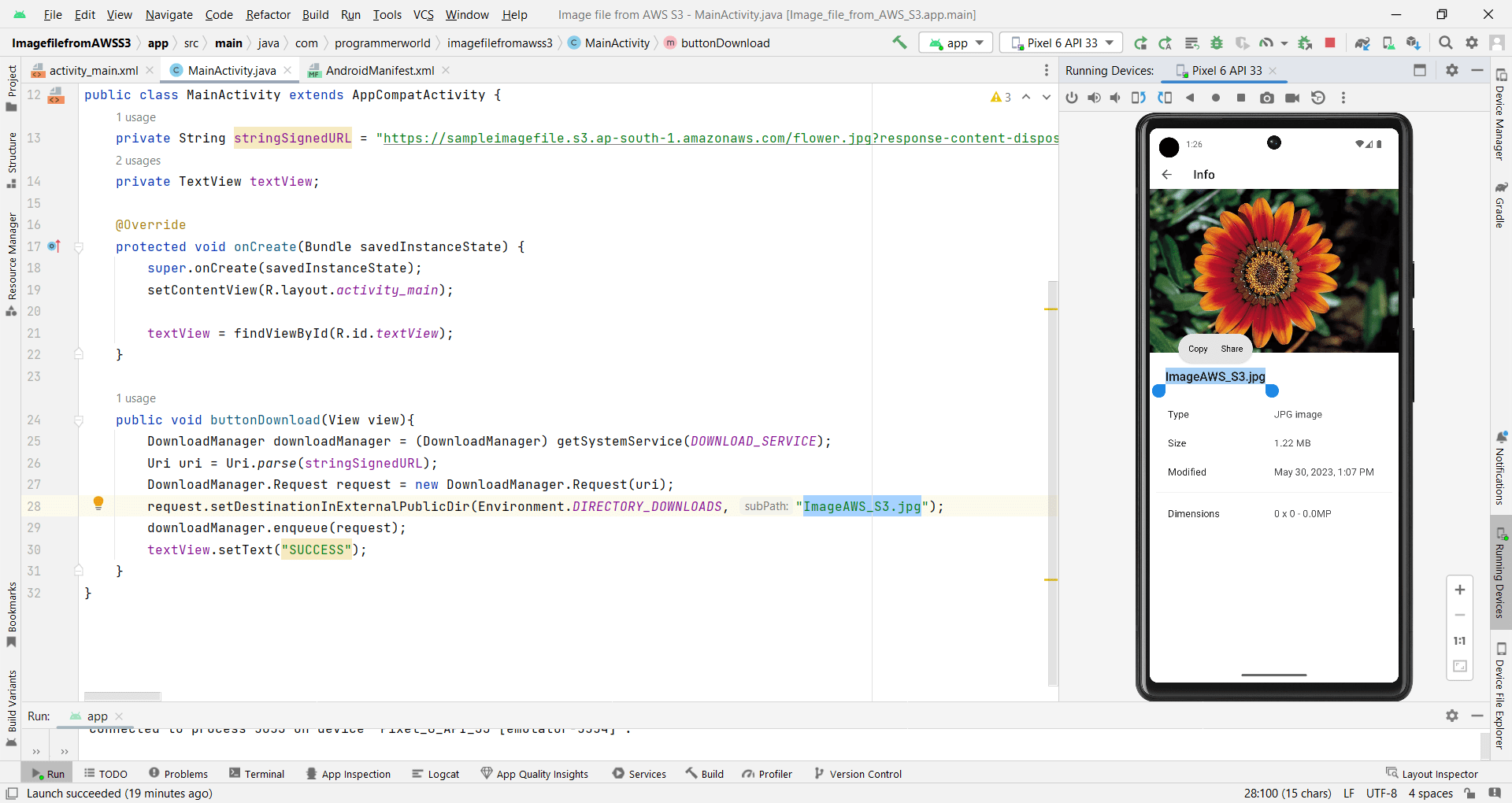 How To Download An Image File From Aws S3 Using Signed Url In Your Android App Programmerworld 8216