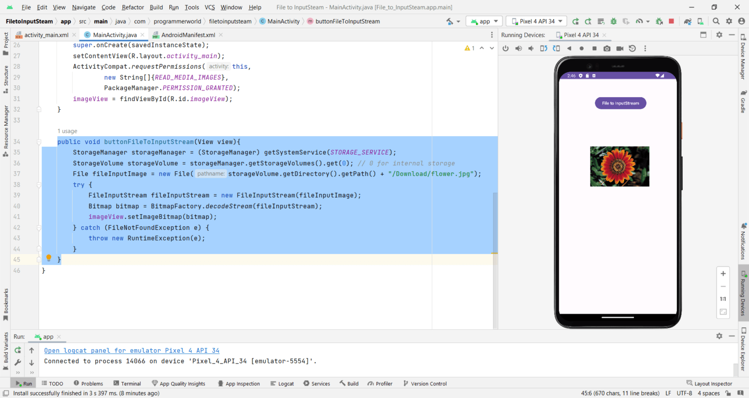 How To Load A File From External Storage To Inputstream In Your Android App Programmerworld