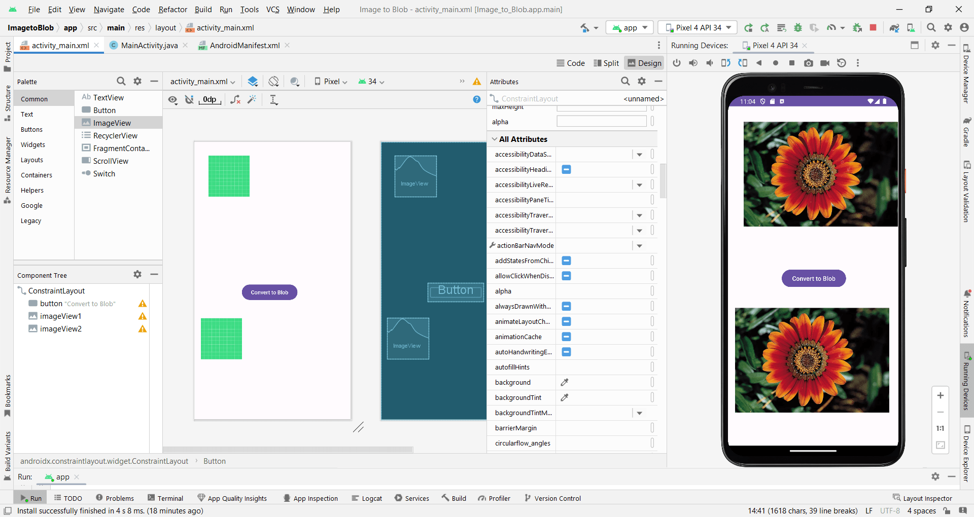 How To Convert An Image To Blob Bytes Array And Vice Versa Using Base64 Encoder In Your