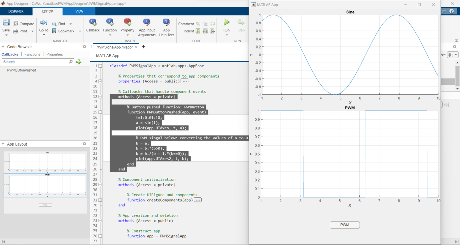 How To Generate Pwm Signal In Matlab App Designer Programmerworld 4086