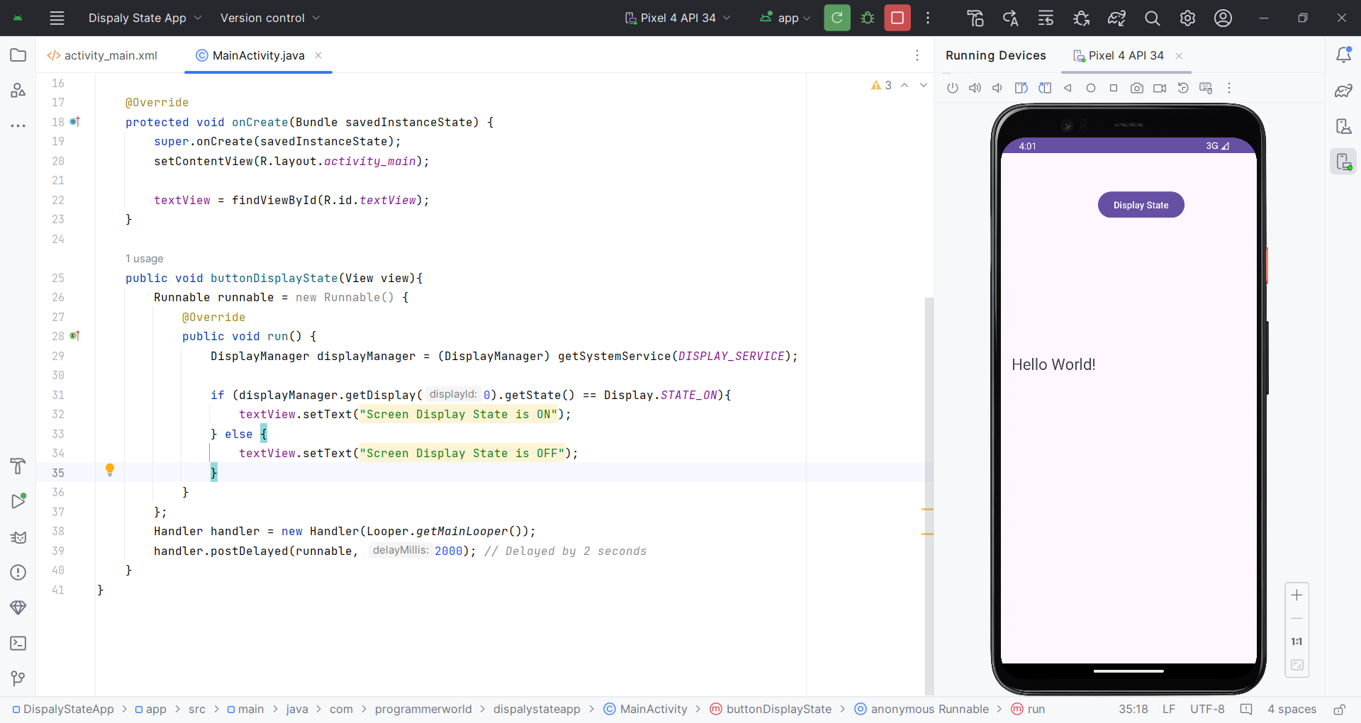 How To Check The Screens Display State Onoff From Your Android App Programmerworld 0422