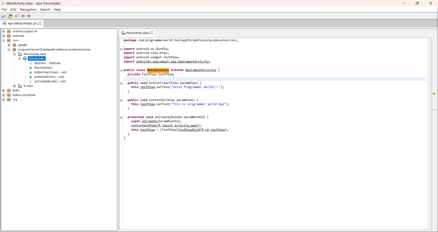 How To Get Source Code From Apk File Of An Android App Api 34android 14 Programmerworld 0686